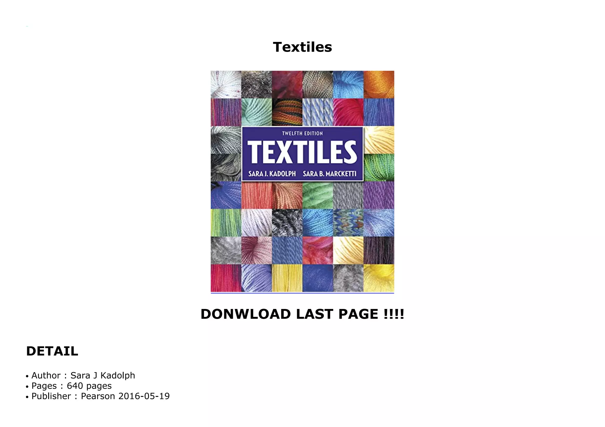 Textiles | PDF