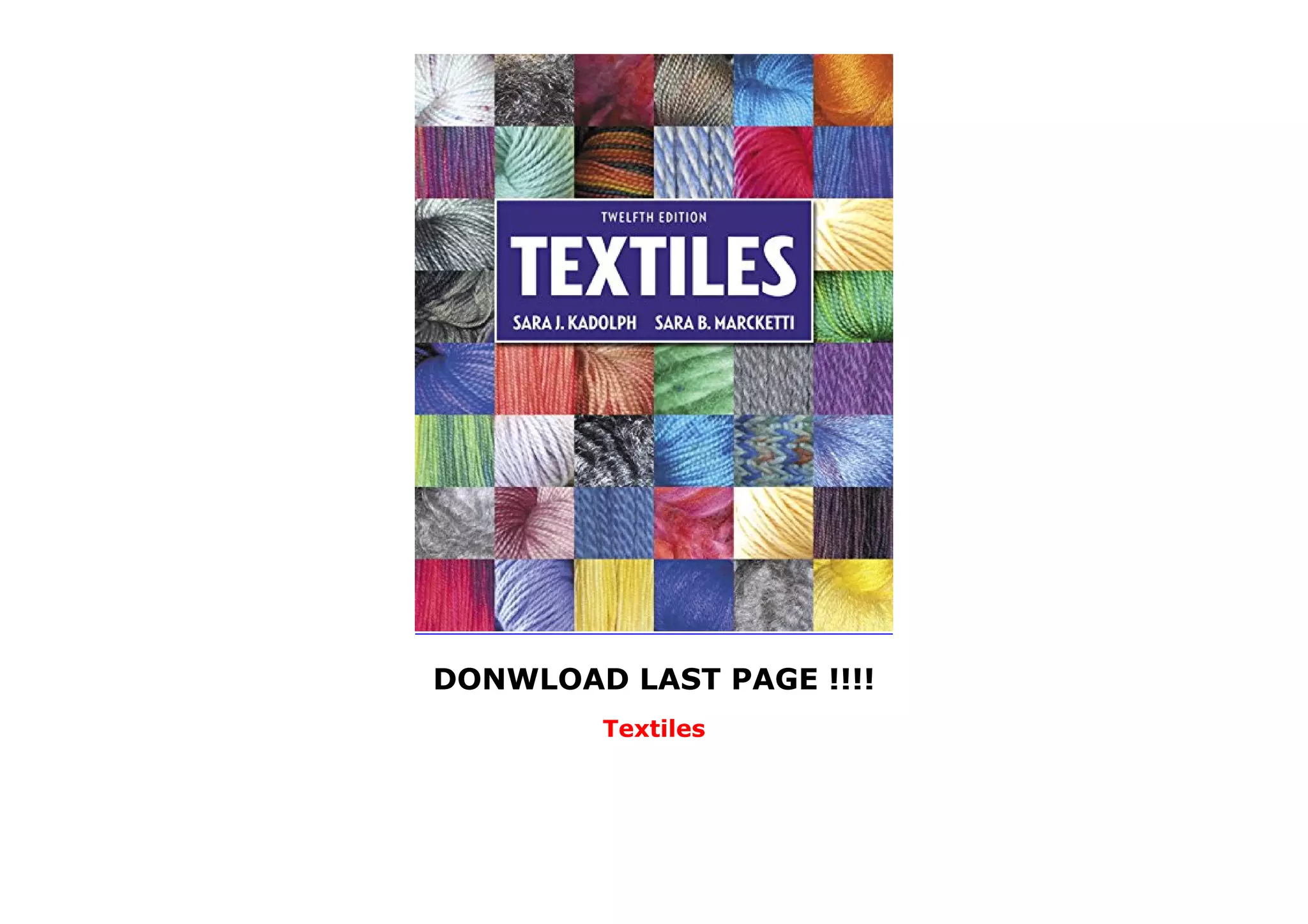 Textiles | PDF