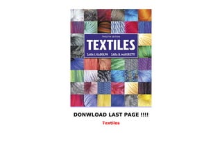 Textiles | PDF