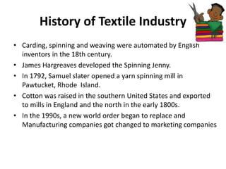 Textiles Industry | PPTX