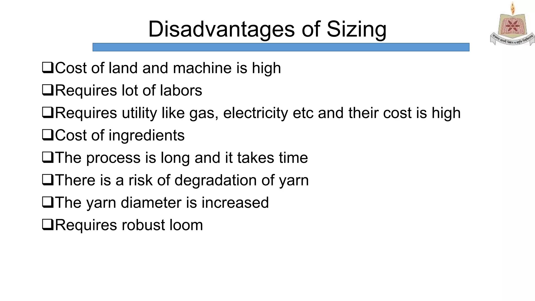 Sizing in textile industry | PPTX