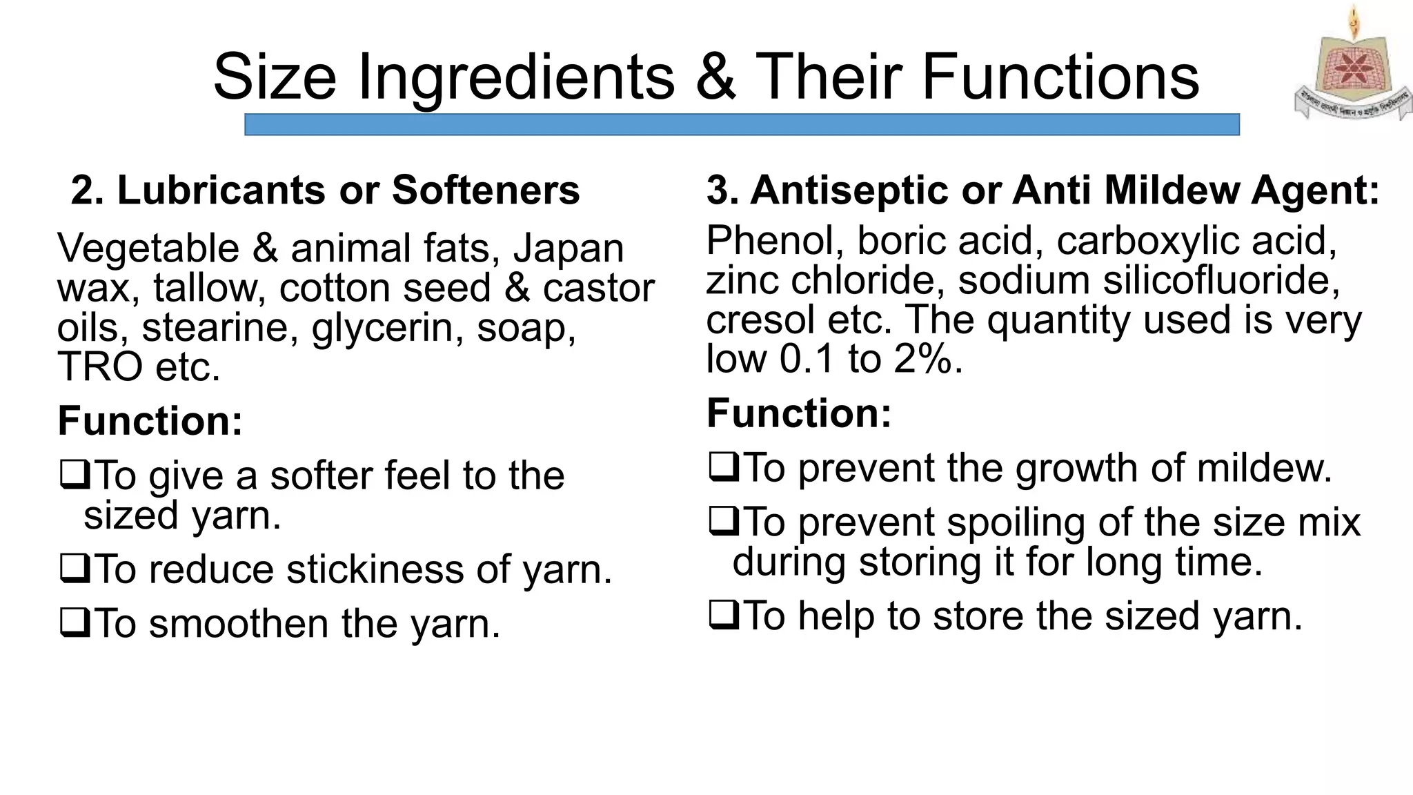 Sizing in textile industry | PPTX
