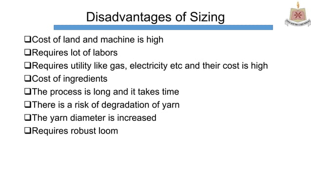Sizing in textile industry | PPTX