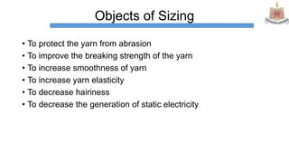 Sizing in textile industry | PPTX
