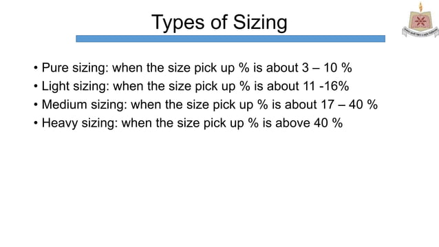 Sizing in textile industry | PPTX