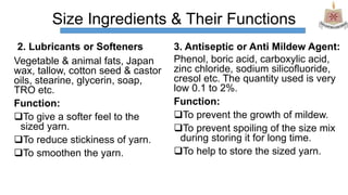 Sizing in textile industry | PPTX