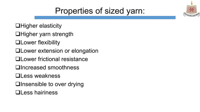 Sizing in textile industry | PPTX