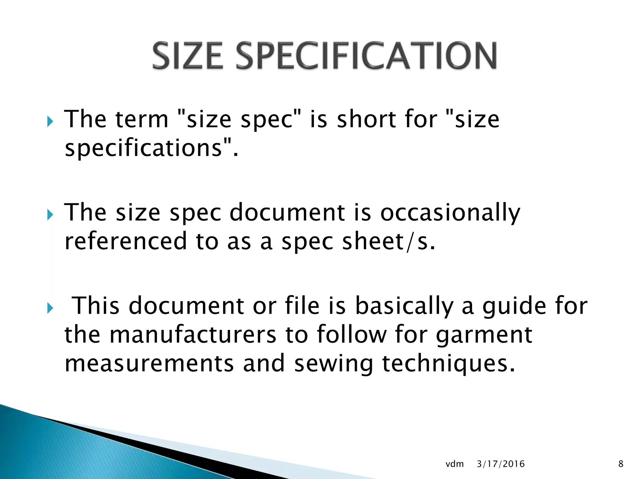 Textile Standards and Specifications by Violet Davis-Maurice | PPTX