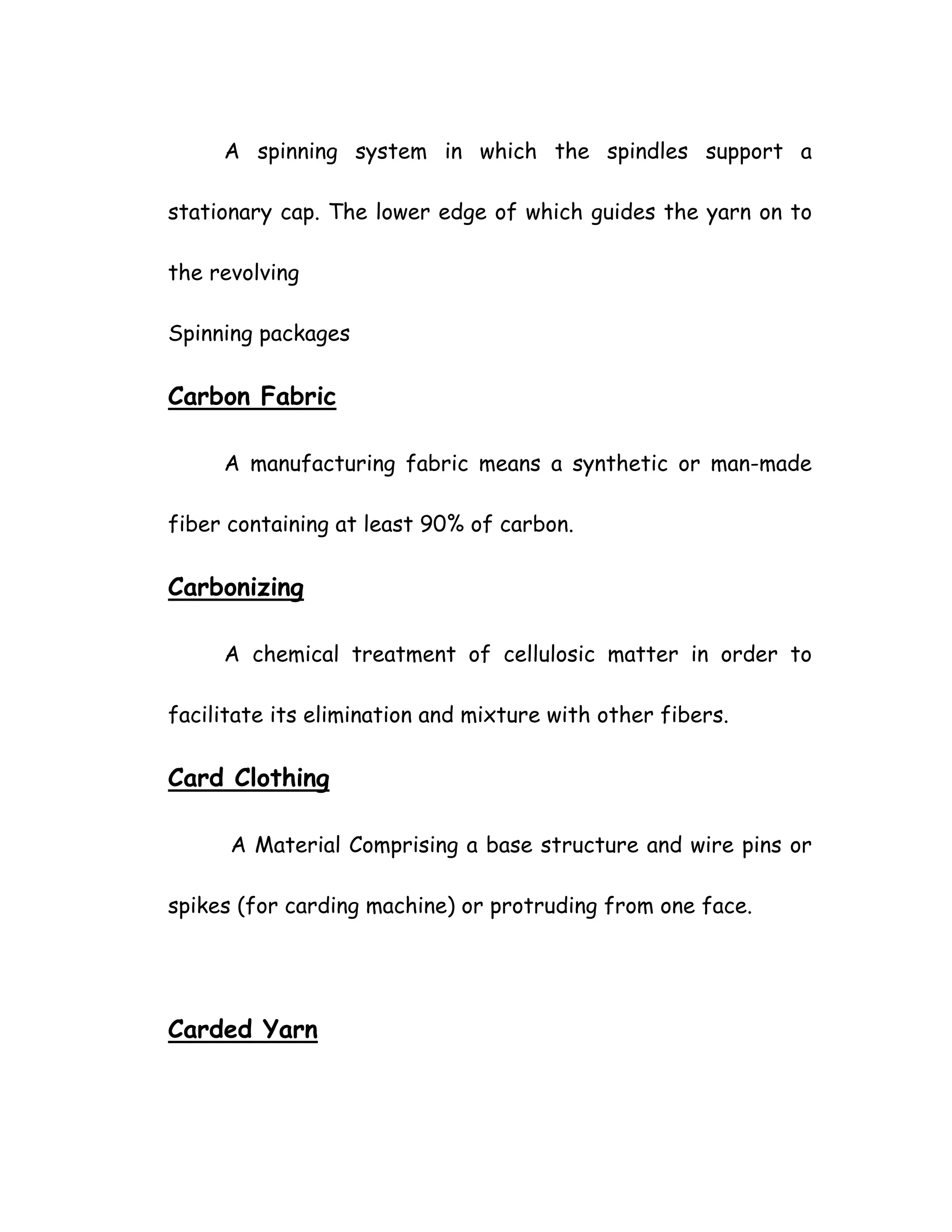 Textile terms and definitions | PDF