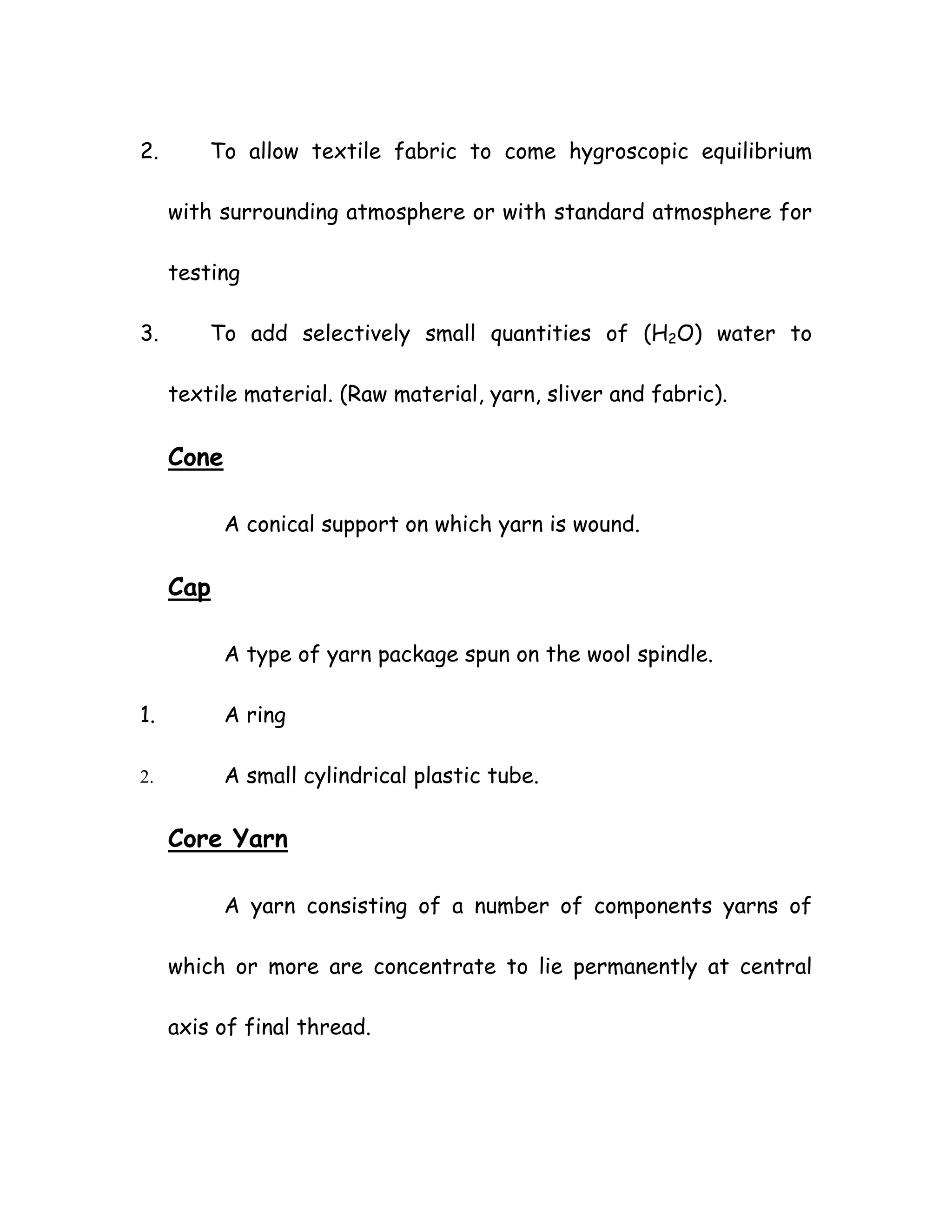 Textile terms and definitions | PDF