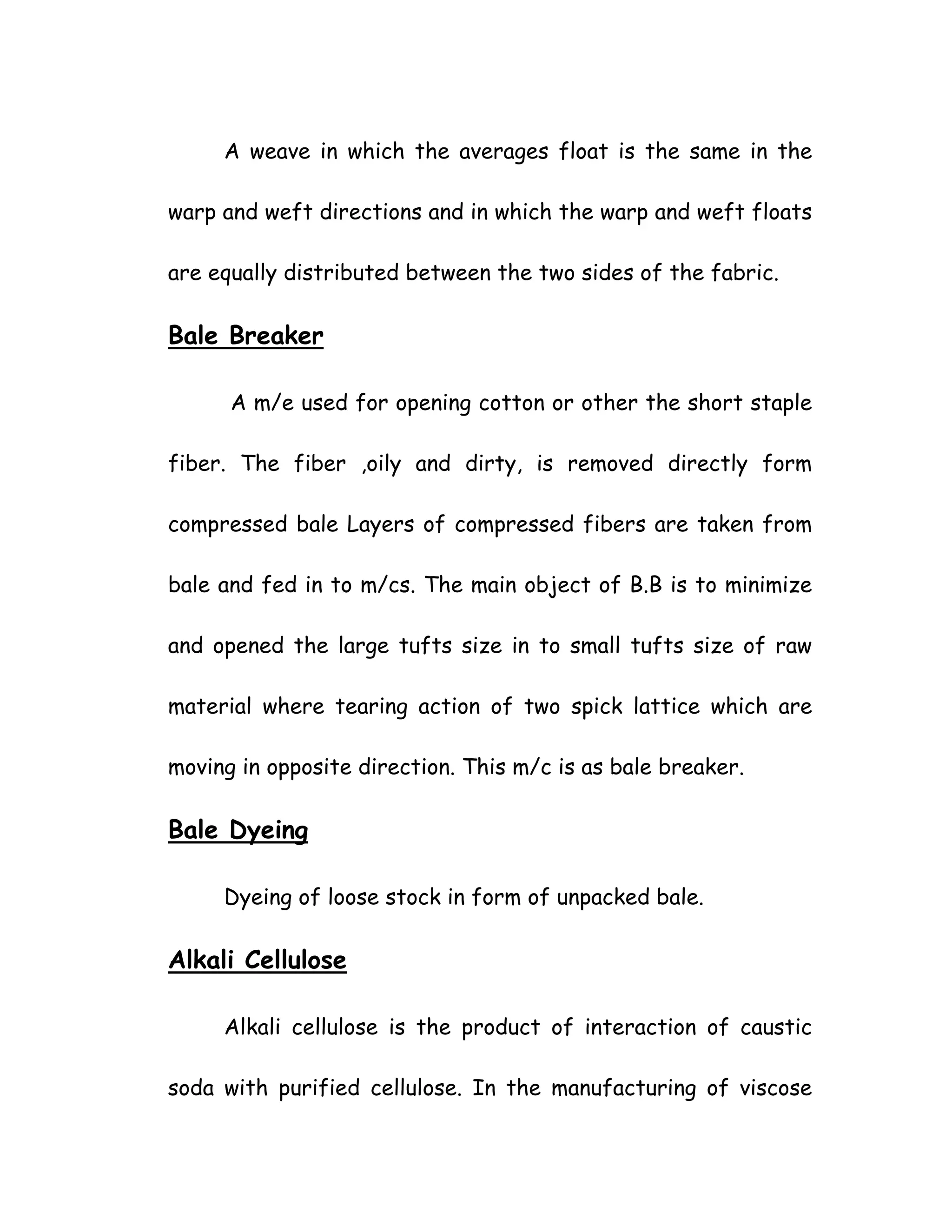 Textile terms and definitions | PDF