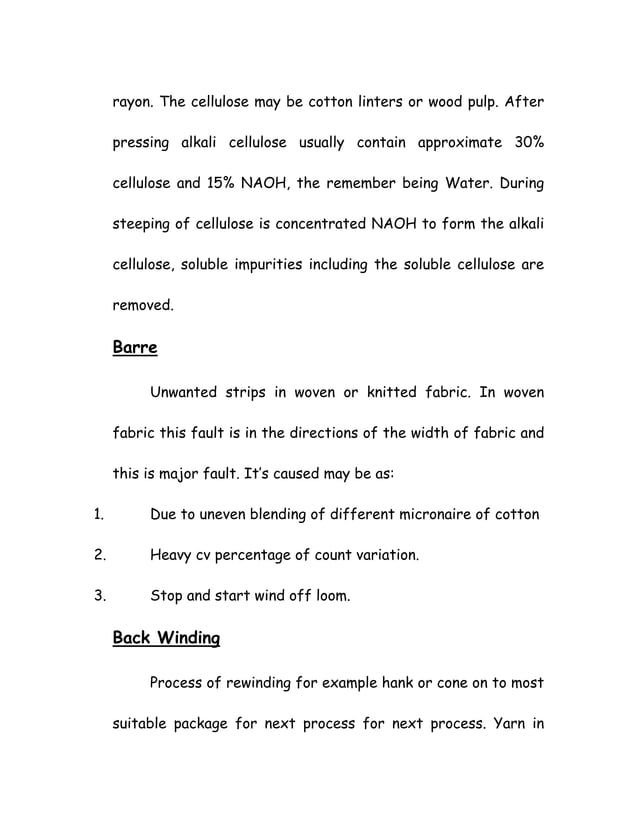 Textile terms and definitions | PDF
