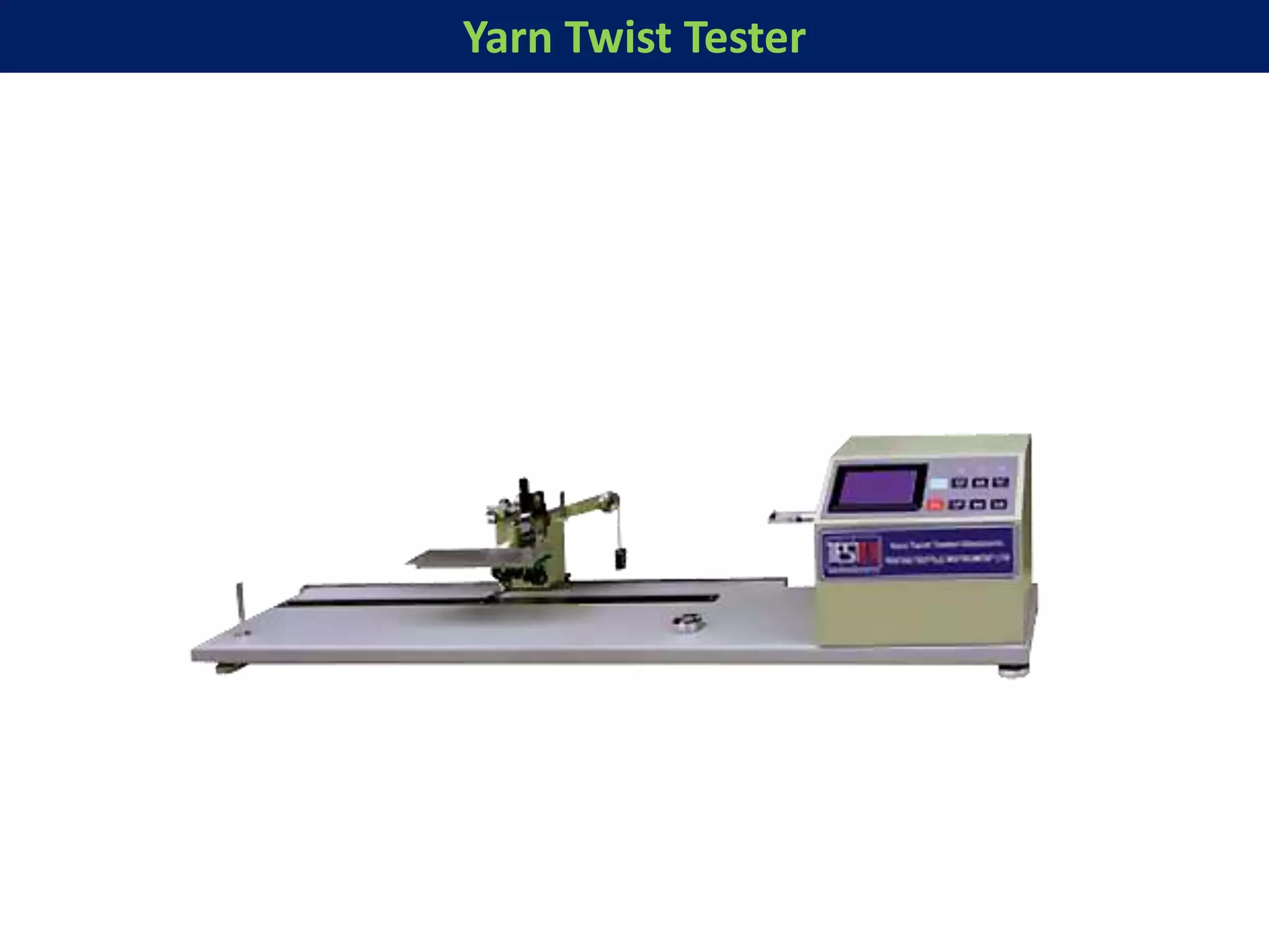 Textile testing instrument | PPTX