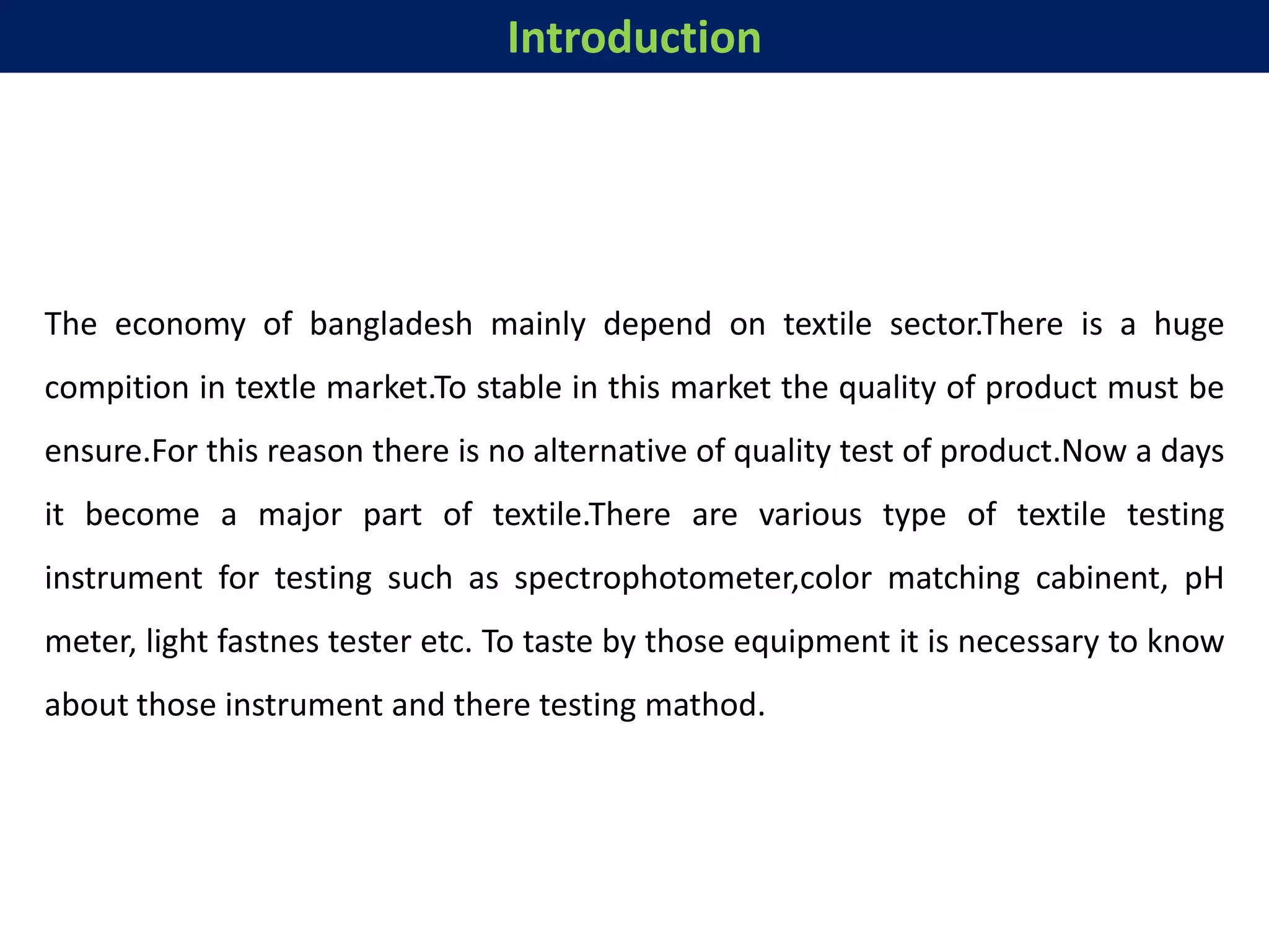 Textile testing instrument | PPTX