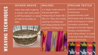 Textile tradition Art Philippines | Pop Culture | PDF