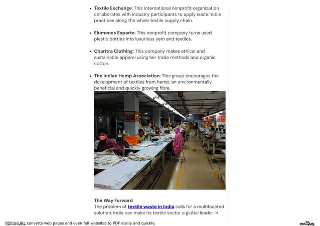 Textile Waste In India | Textile Waste Management | PDF | Environmental ...