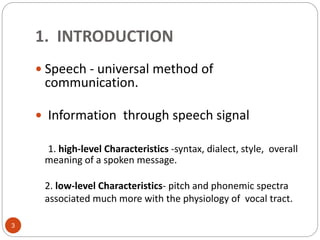 Text independent speaker recognition system | PPT