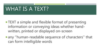 Text and Media | PDF