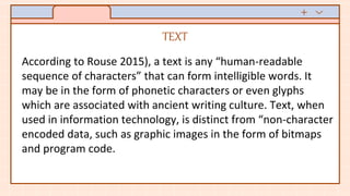 TEXT INFORMATION AND MEDIA POWERPOINT MIT | PPTX