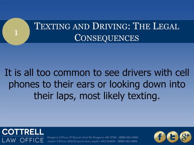 Texting and Driving: The Legal Consequences | PPT