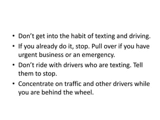 Texting while Driving | PPTX