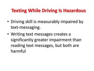Texting while Driving | PPTX