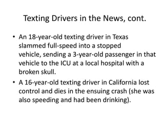 Texting while Driving | PPTX