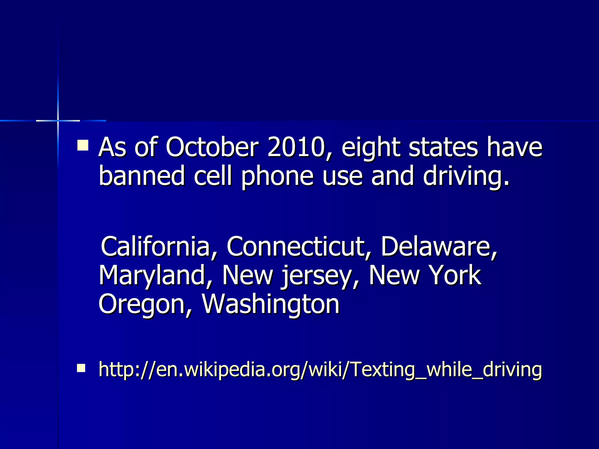 Texting while driving 2012 margaret franklin | PPT