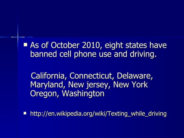 Texting while driving 2012 margaret franklin | PPT