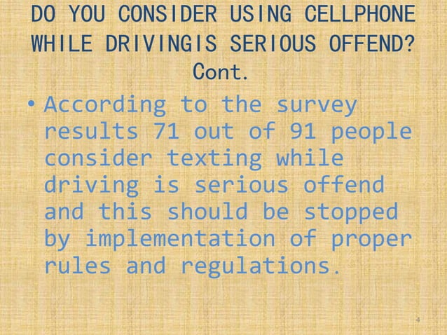 Texting while driving SURVEY | PPT