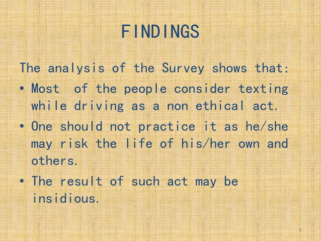 Texting while driving SURVEY | PPT