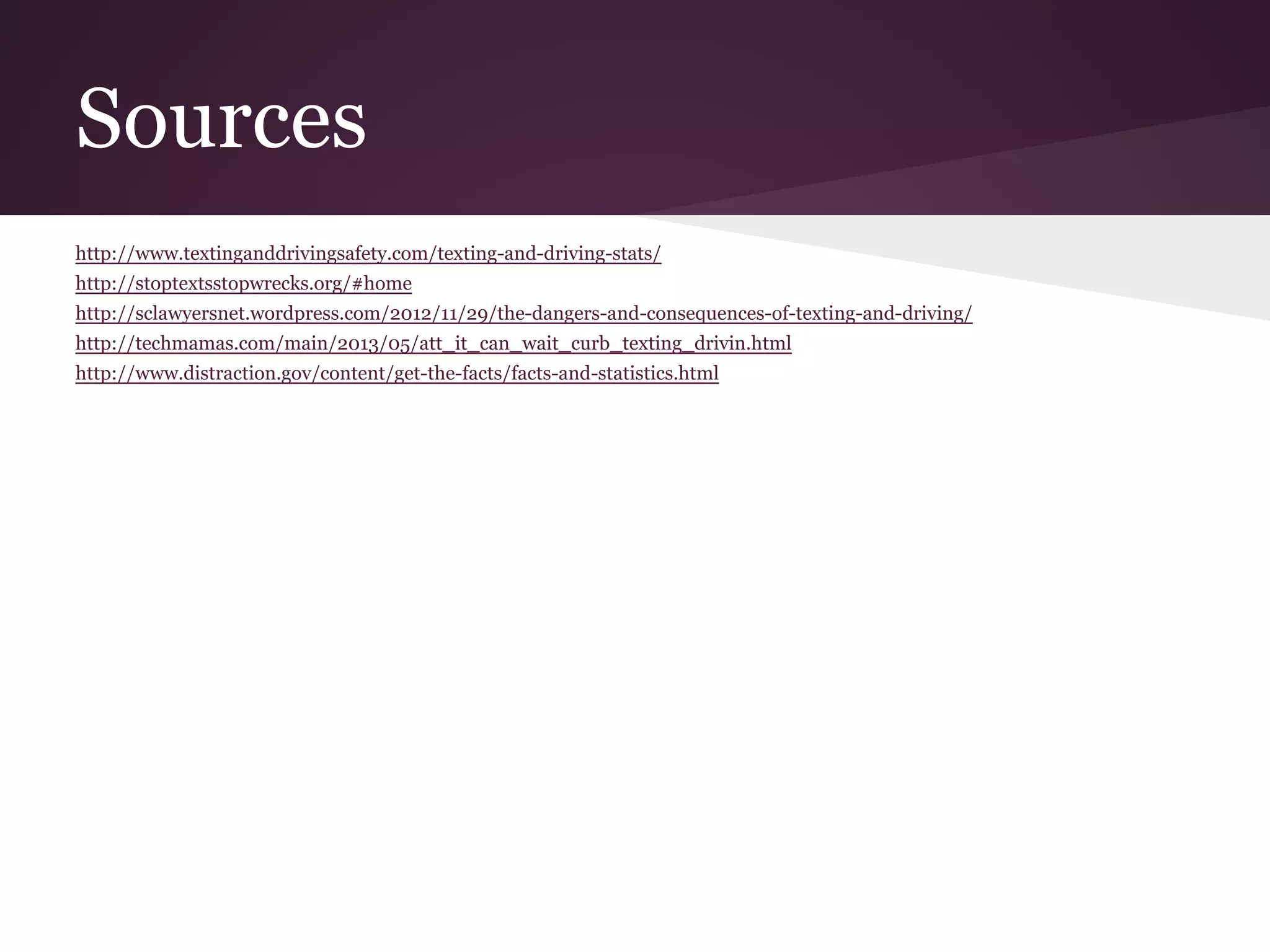 Texting while driving by sarah khalifa | PDF