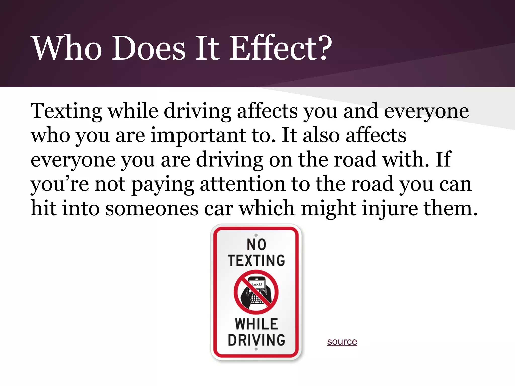 Texting while driving by sarah khalifa | PDF