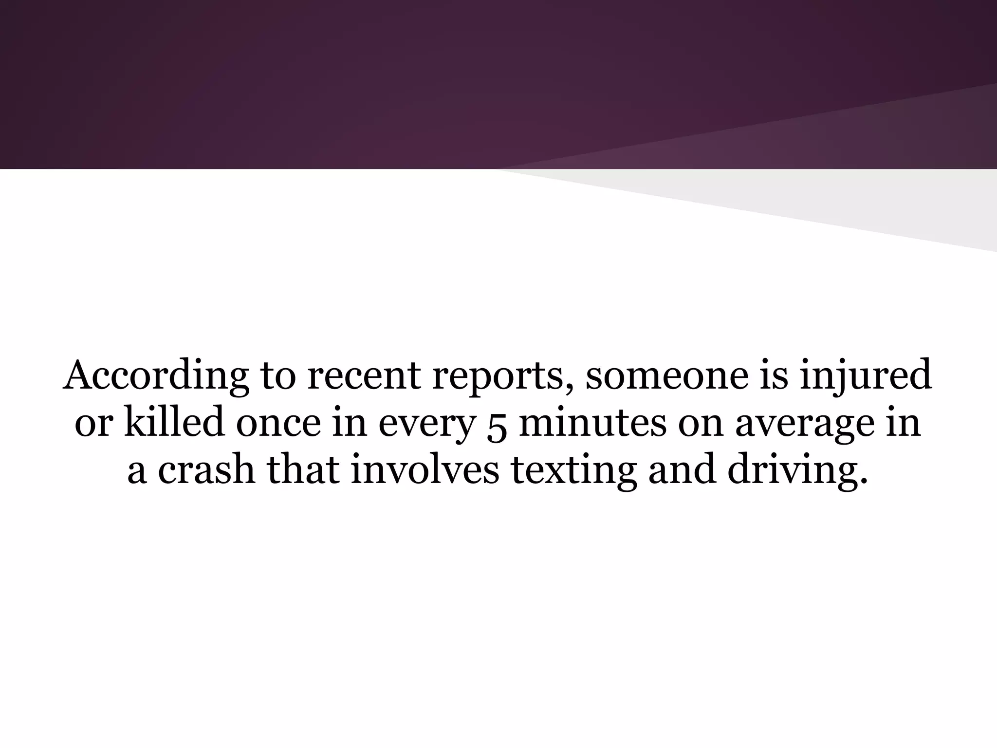 Texting while driving by sarah khalifa | PDF