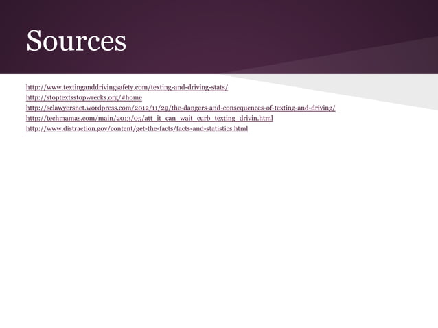 Texting while driving by sarah khalifa | PDF