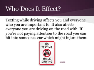 Texting while driving by sarah khalifa | PDF
