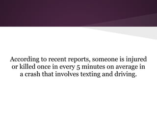 Texting while driving by sarah khalifa | PDF