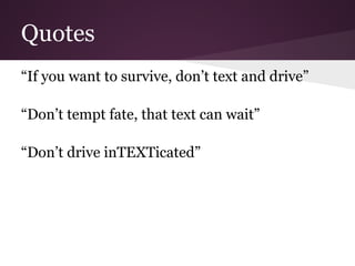 Texting while driving by sarah khalifa | PDF