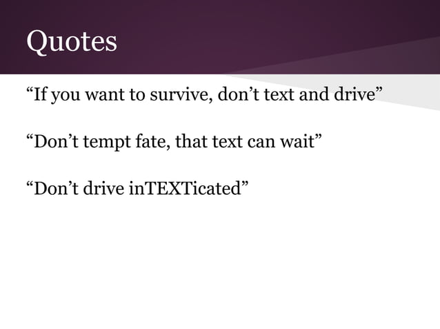 Texting while driving by sarah khalifa | PDF
