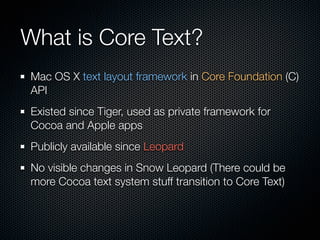 Text Layout With Core Text | PDF