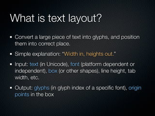 Text Layout With Core Text | PPT