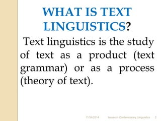Textlinguistics | PPTX