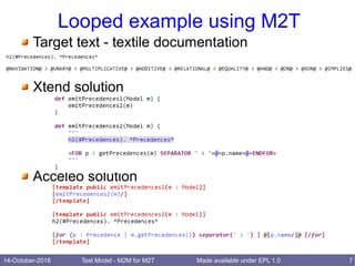 A text model - Use your favourite M2M for M2T | PPT