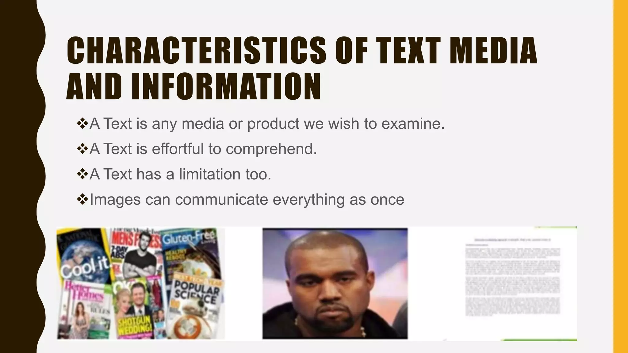 Text media and information | PPTX