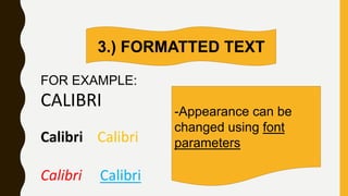 Text media and information | PPTX