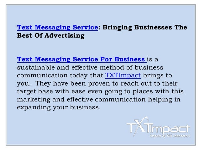 Text Messaging Service For Business