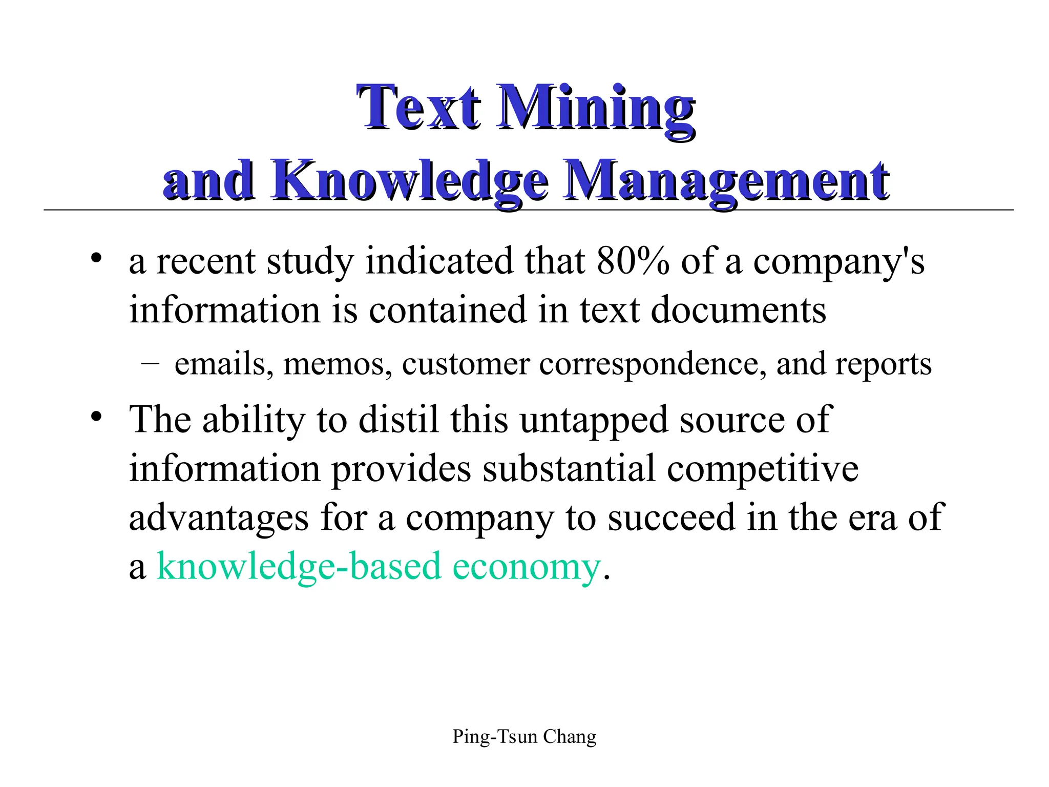 Text mining presentation part two of two | PPT