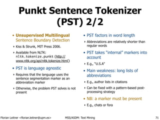 OUTDATED Text Mining 3/5: String Processing | PPT