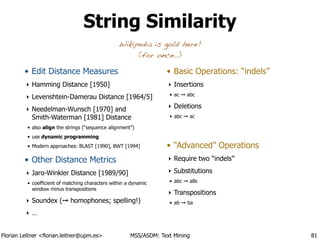 OUTDATED Text Mining 3/5: String Processing | PPT
