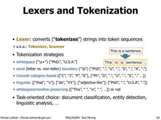 OUTDATED Text Mining 3/5: String Processing | PPT